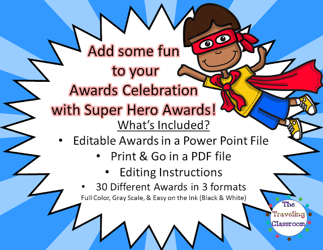 The Traveling Classroom: Free Super Hero Awards!