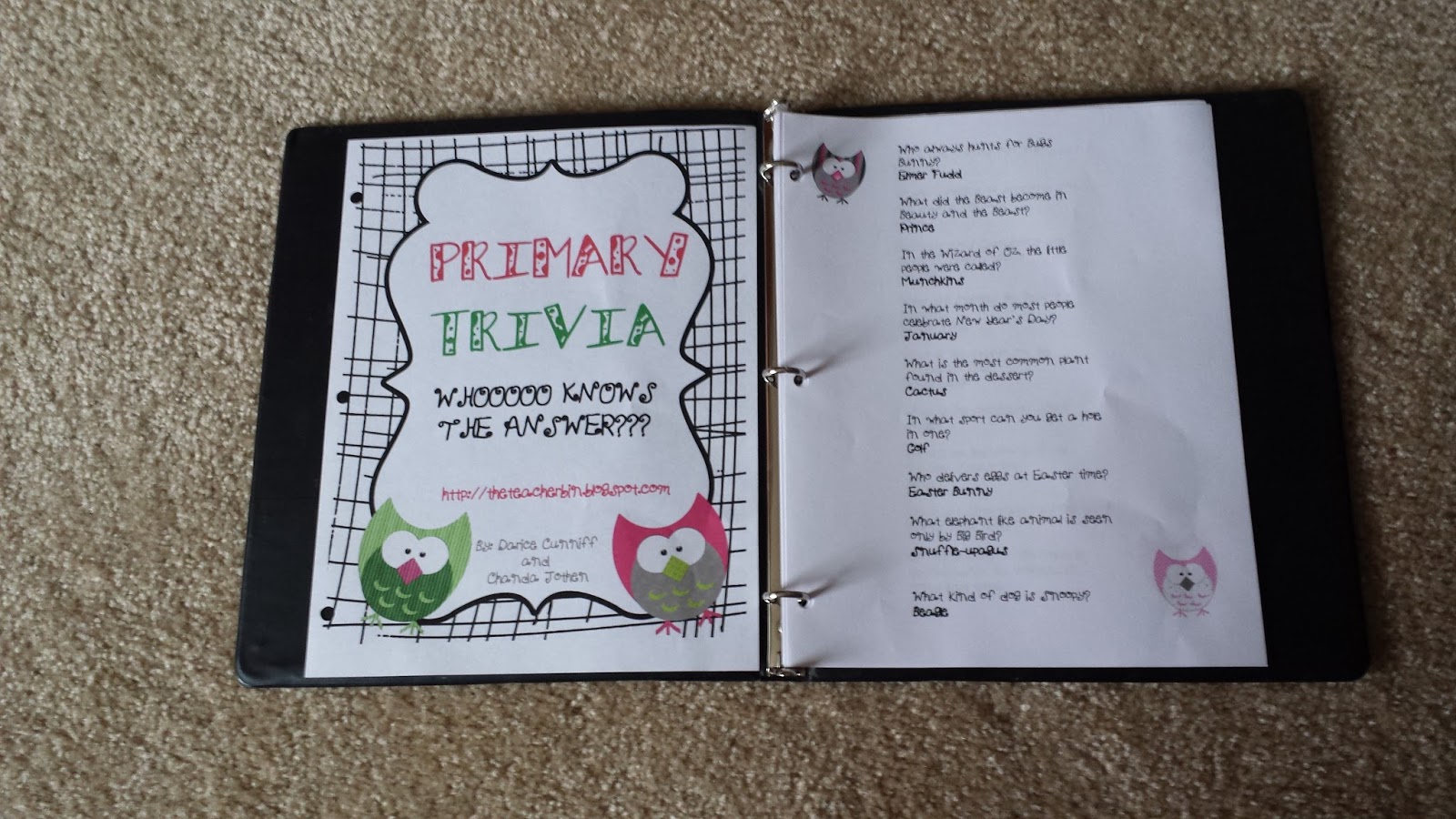 The Teacher Bin: Friday Trivia!