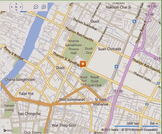 Detail Wat Benchamabophit (The Marble Temple) Bangkok Location Map ...