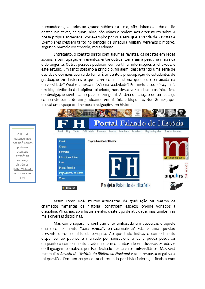 Blog Falando de História: Falando de História é destacado em Relatório ... Blog Falando de História: Falando de História é destacado em Relatório ...