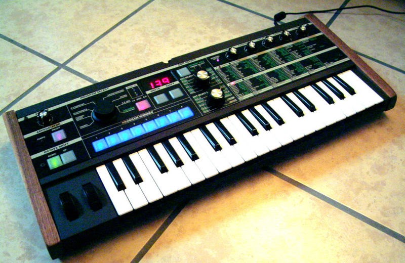 MATRIXSYNTH: Korg Microkorg Custom Synthesizer Unique LED's & Wood