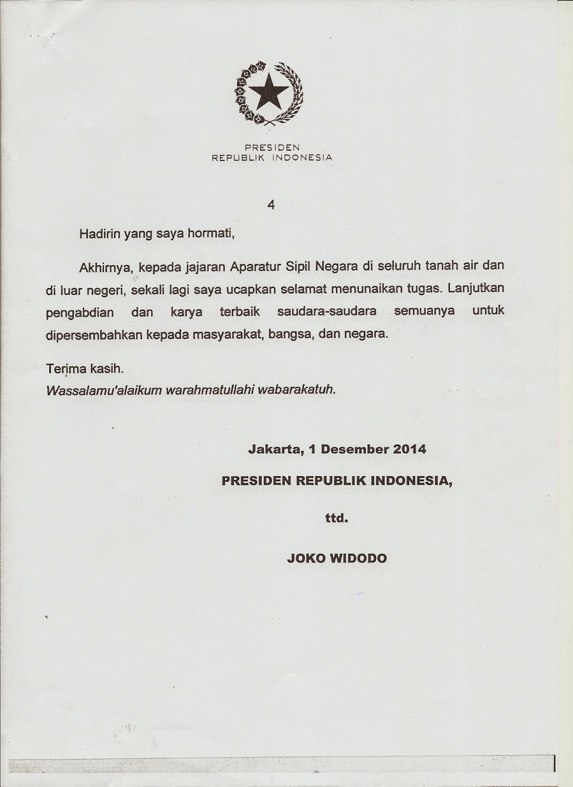 Naskah Teks Sambutan Tertulis Presiden Hut Korpri 2017 - tukaffe.com