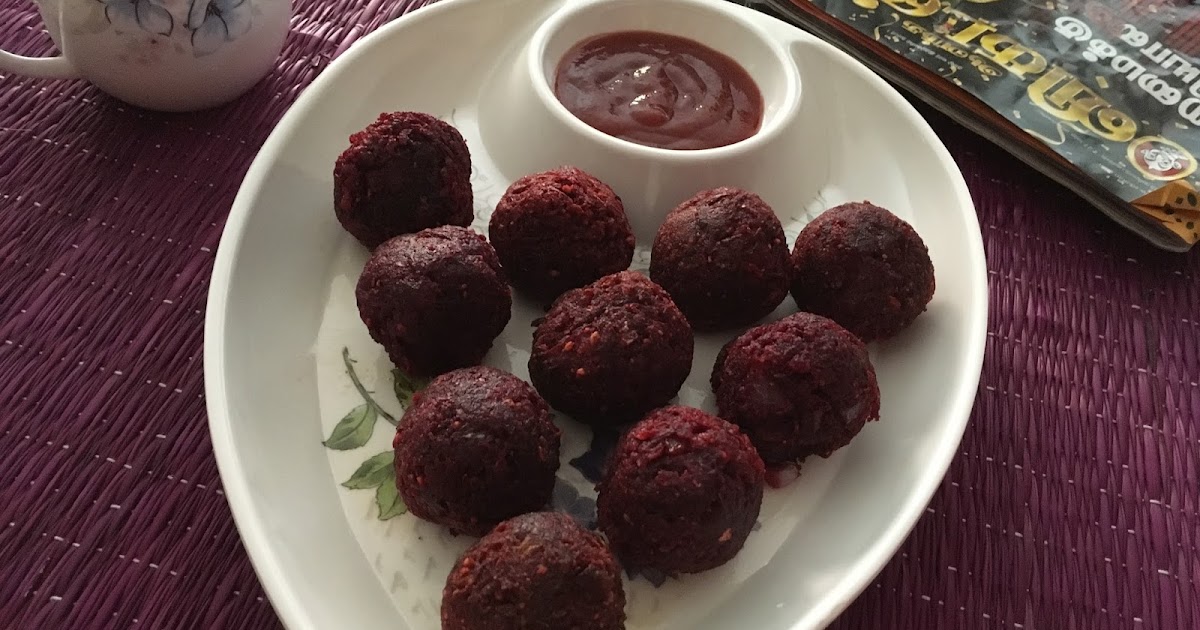 Beetroot Kola (Fried beetroot balls)
