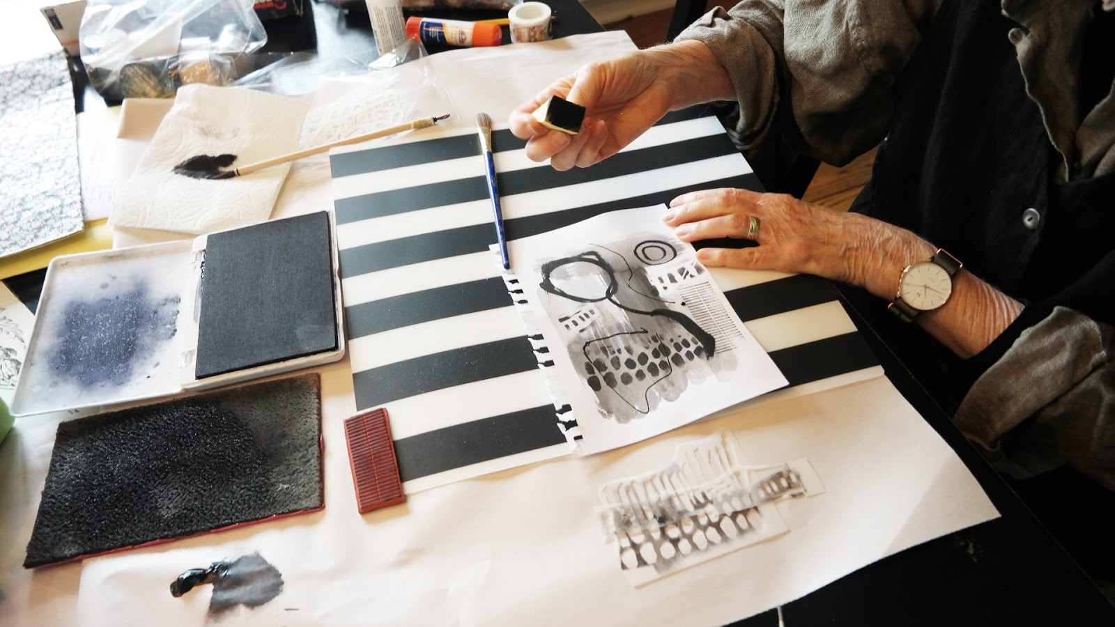 Artful Play: Black and White Mark Making