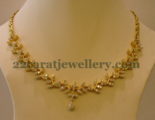 Radiant Simple Diamond Necklace - Jewellery Designs