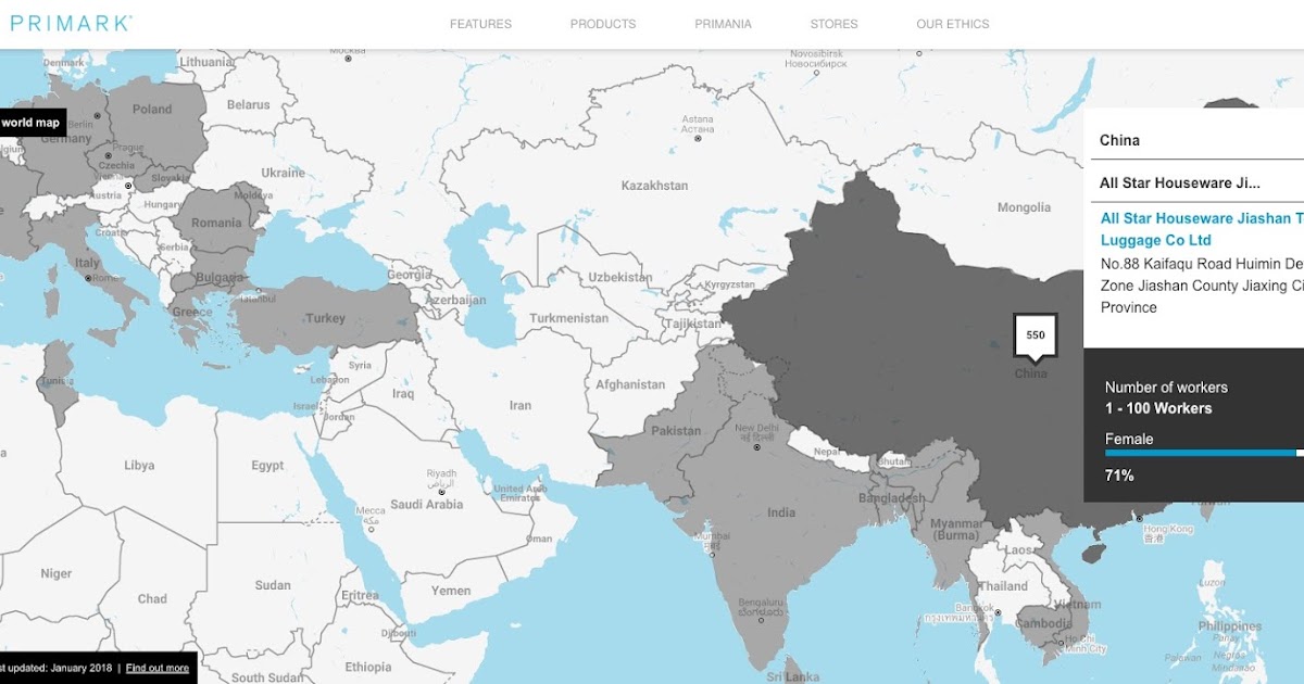 Primark Supplier Map