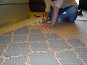 One Project at a Time - DIY Blog: #177- Cutting a Rug