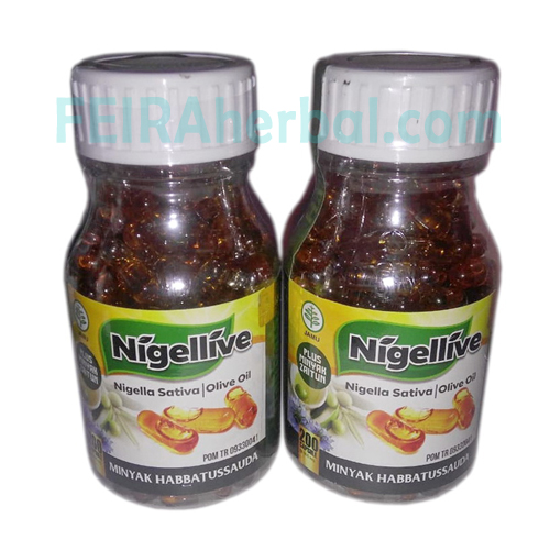 Habbat's Nigellive 200 kapsul | Obat Herbal | Toko Herbal Online Terpercaya
