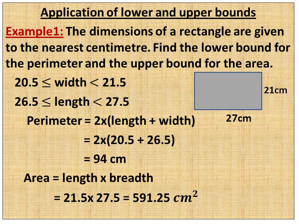 Math 10: CHAPTER-6 : UPPER AND LOWER BOUNDS
