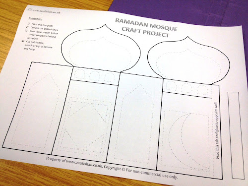 Ramadan Craft Project: Mosque-Lantern - Zaufishan