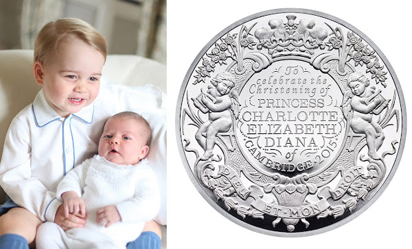 Royal Mint showed coin in honor of the baptism of Princess Charlotte