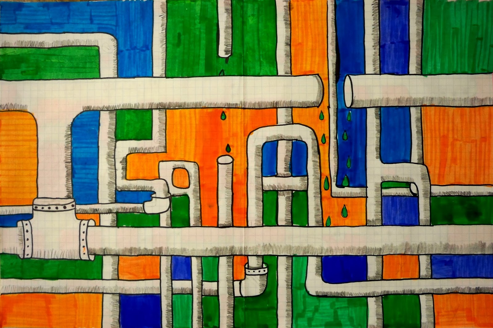 The Lost Sock : Overlapping 3D Pipes