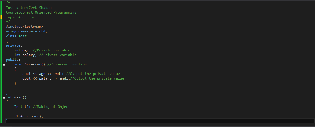 C Modifiers And Accessors Wisdom Stack