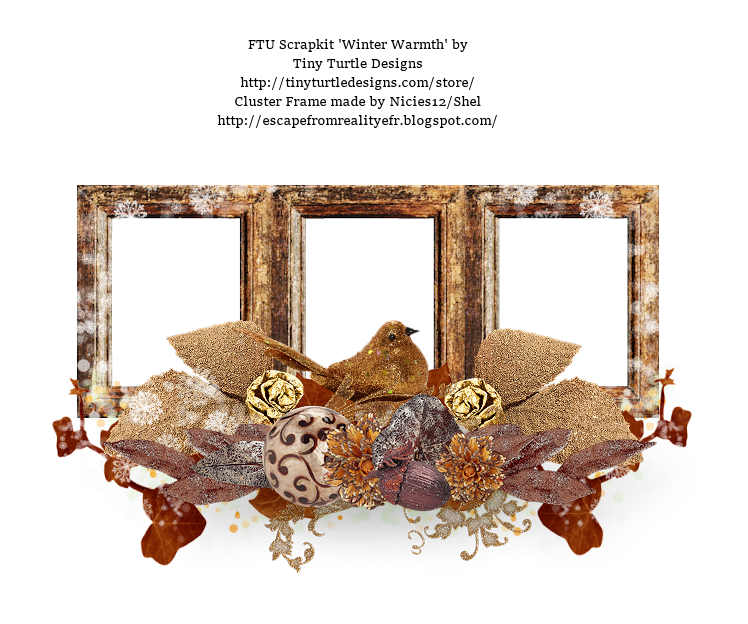 Escape From Reality Blog: FTU "Winter Warmth" Clusters & Cluster Frames