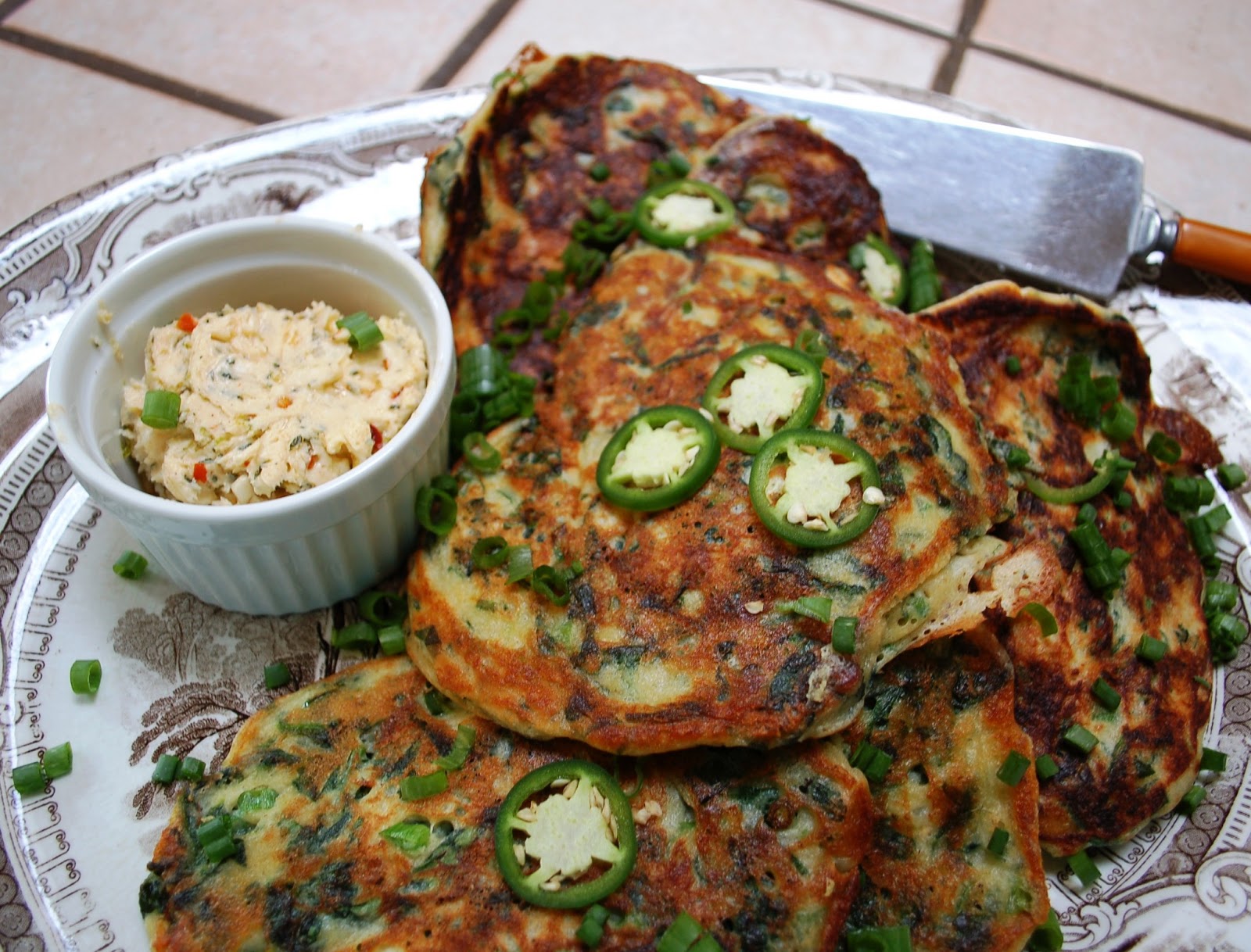 The Spice Garden: Green Pancakes with Lime Butter --- IHCC