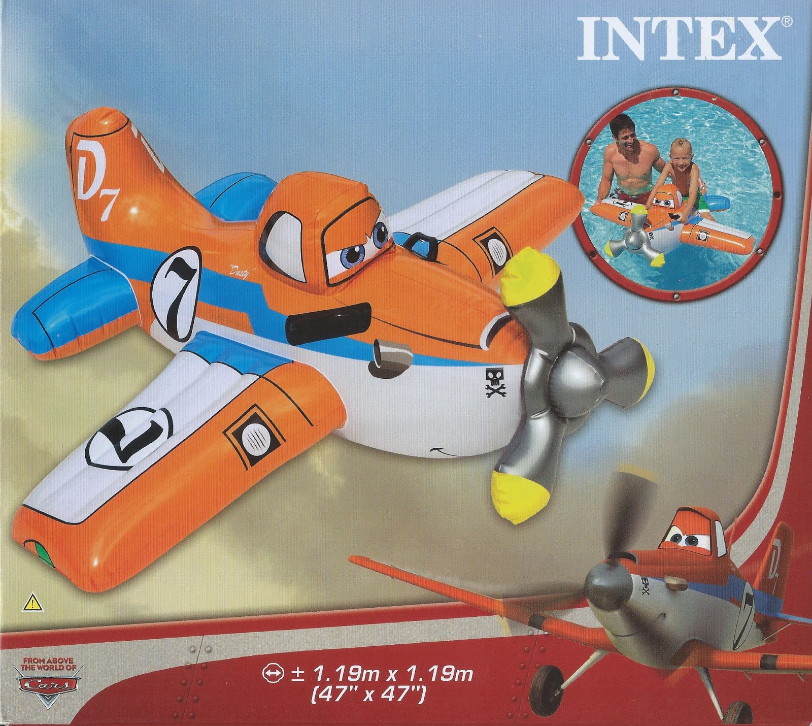 Intex Disney Planes Dusty Inflatable Swimming Ride-on Float (PL04)
