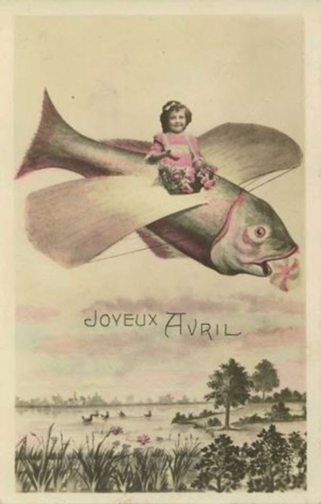 A Collection of 20 Hilarious Vintage French April Fools' Day Postcards ...