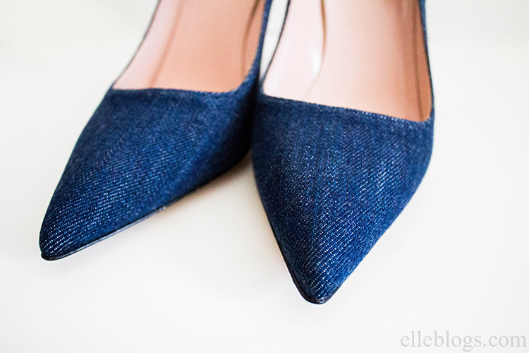 Denim Pumps (+ Design Changes to the J. Crew Majesty Peacoat) - Elle Blogs
