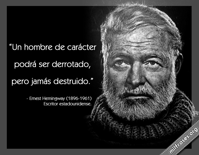 Ernest Hemingway, escritor estadounidense. | milfrases.org
