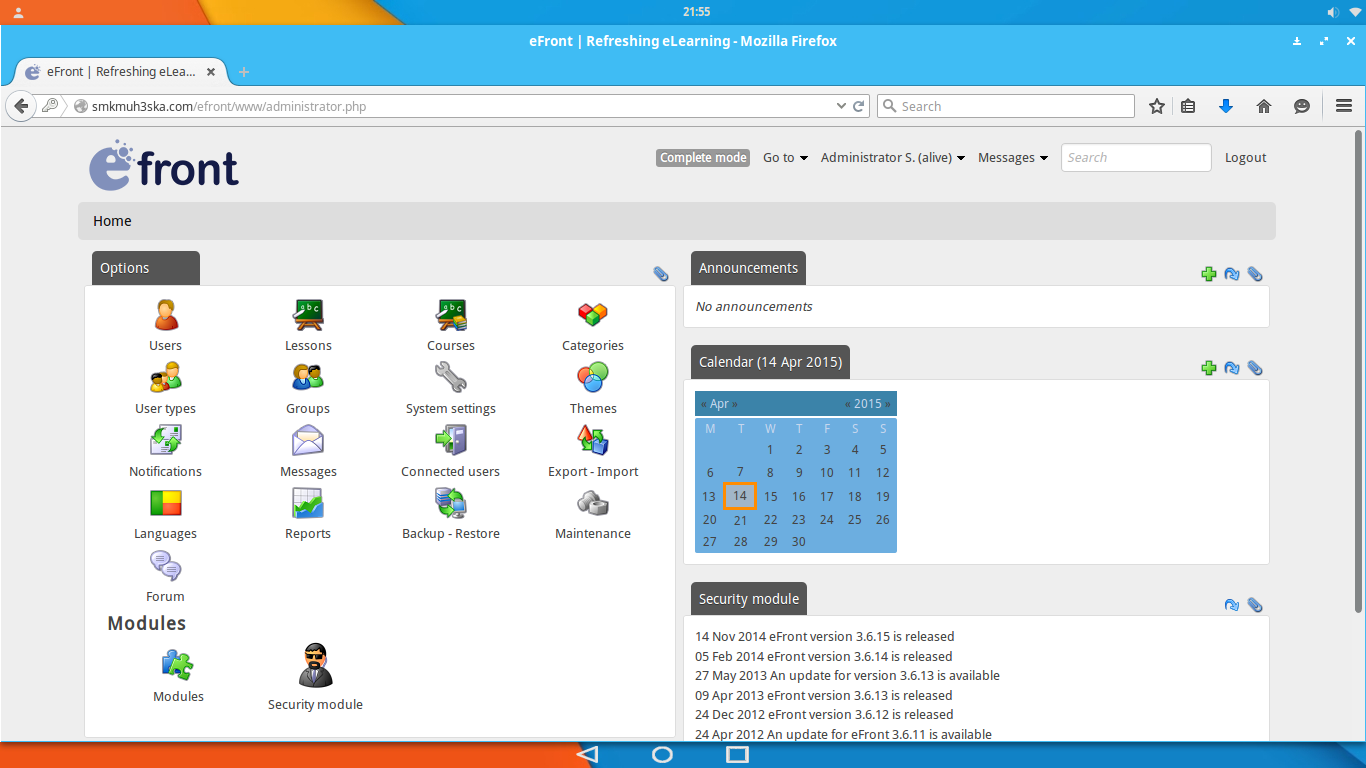 Membangun E-Learning Dengan eFront di Server Debian 7.8 ~ We Learn, We ...