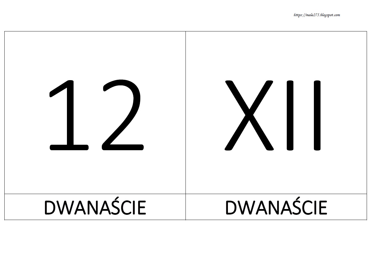 BLOG EDUKACYJNY DLA DZIECI: CYFRY RZYMSKIE I-XII - POMOCE