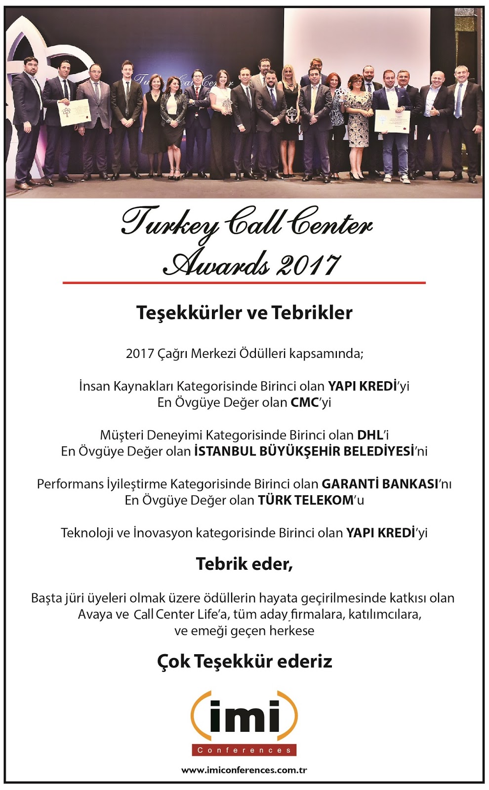 TURKEY CALL CENTER AWARDS
