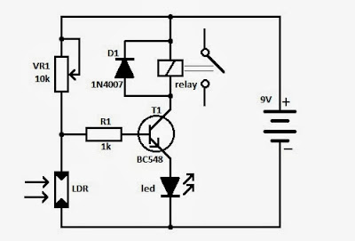 Education of Electronic: Light Operated Relay Circuit Schematic