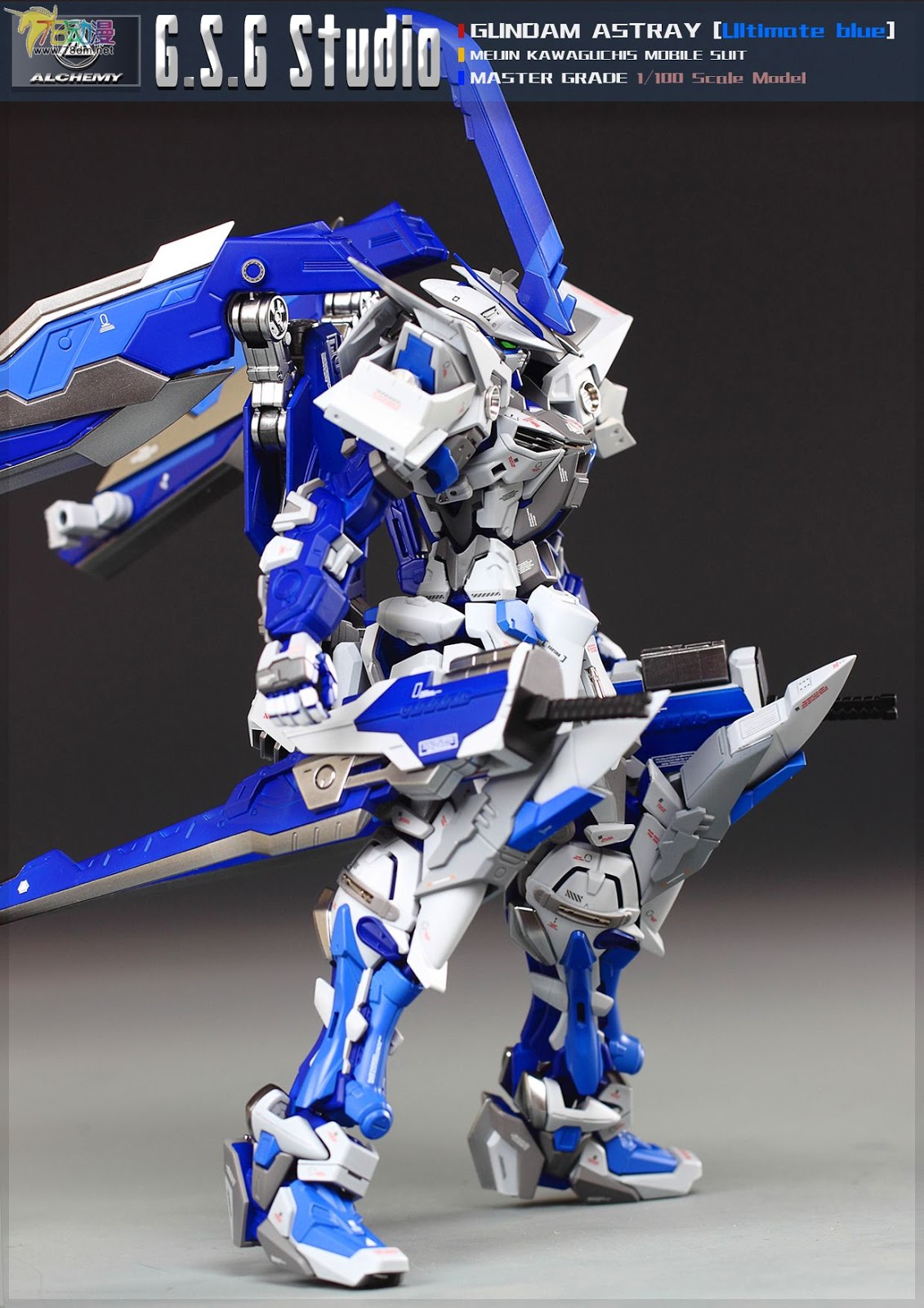 GUNDAM GUY: MG 1/100 Gundam Astray Ultimate Blue Frame - Customized Build