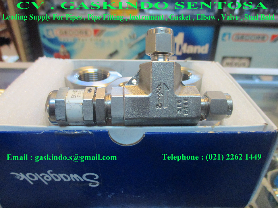Pusat Jual Instrument , Connector , Manifold , Regulator , valve swagelok