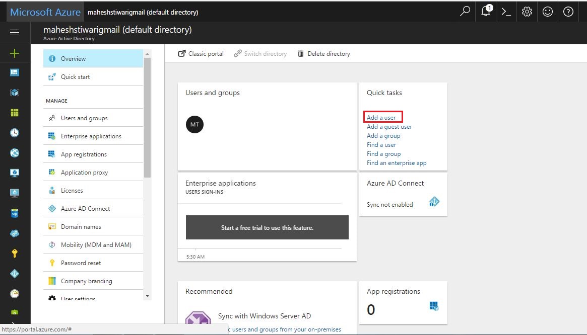 Installing and Configuring On Premises Data Gateway - By adding user to Active Directory