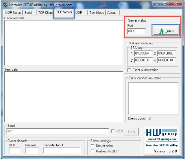 NodeMCU TCP Hercules server ~ Embedded Systems