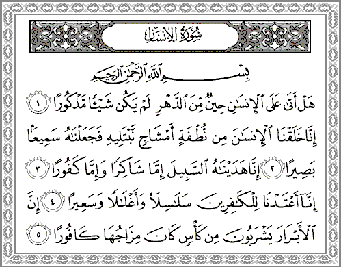 Surah Al-Insan