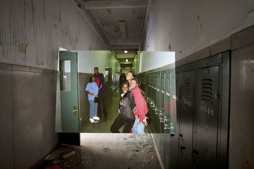 Deserted Places: An abandoned Detroit High School, now and then