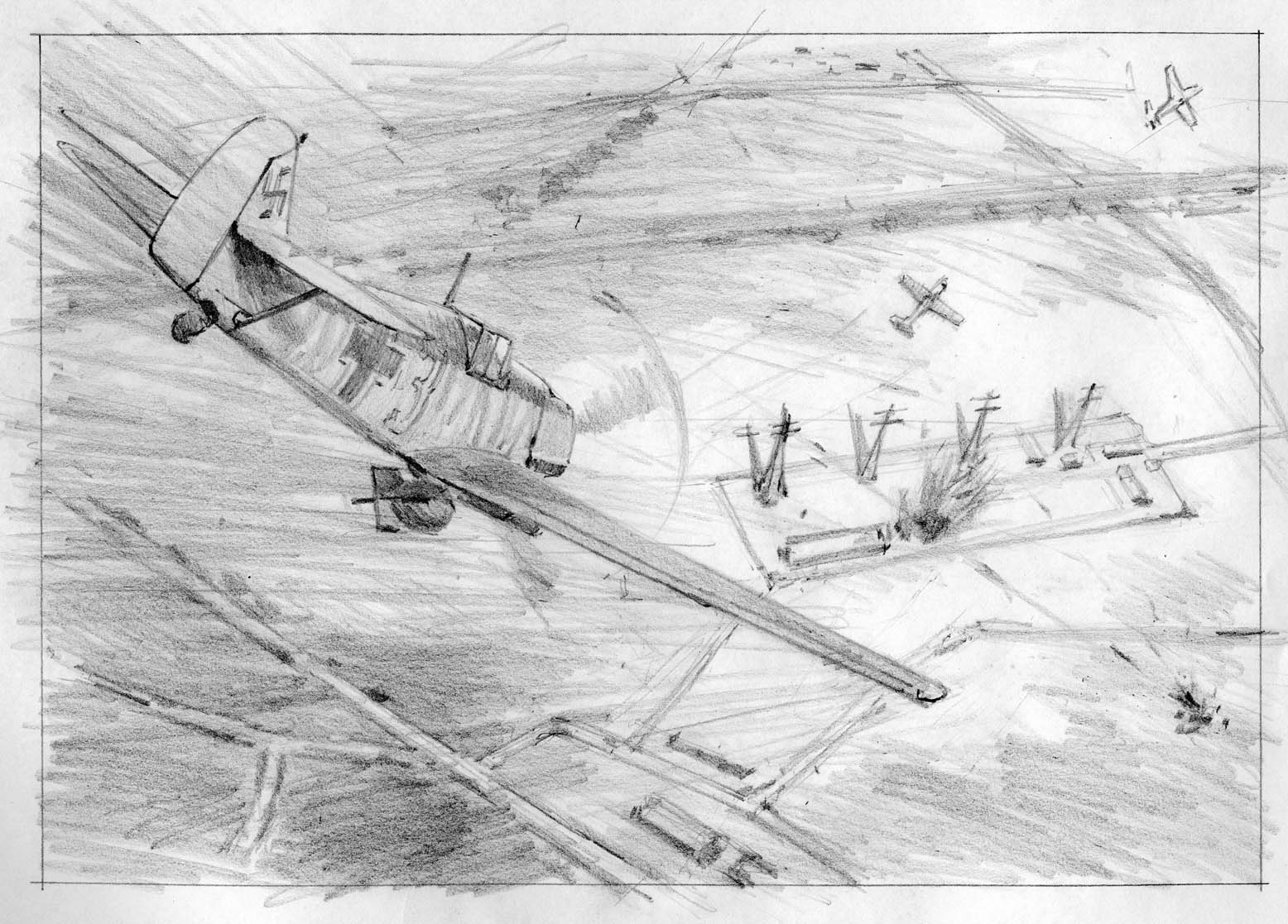 10mm Wargaming: Air Campaign: First Battlescene Sketches