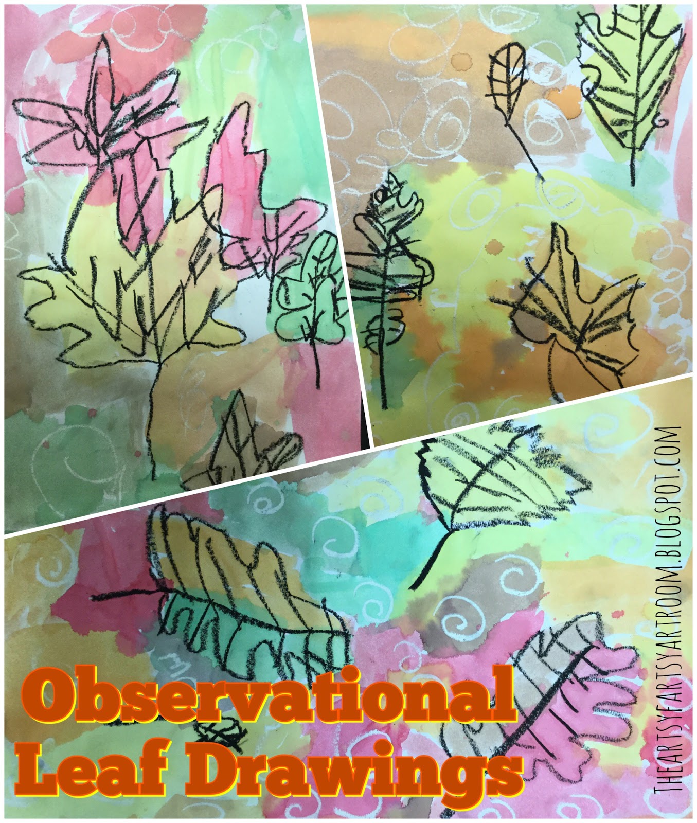 The Artsy Fartsy Art Room: Observational Leaf Drawings and Play in the ...