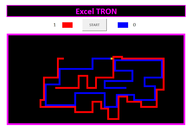 Excel Macro Fun: Excel Tron Game