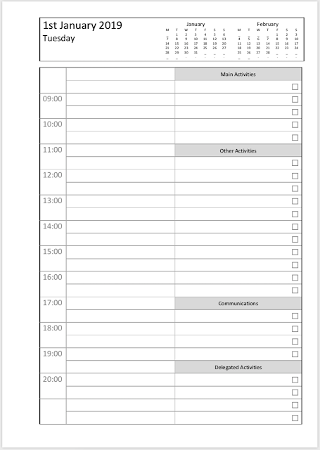 Philofaxy: A5 Day On One Page and Day On Two Pages Time Management Insert