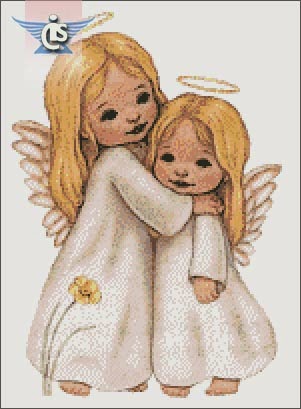 angel hug - Thomas Subandriyo Cross Stitch