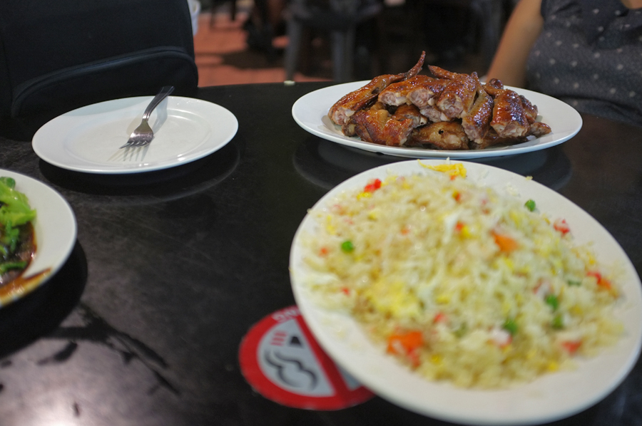 Roasted chicken wings and fried rice free picture for commercial use