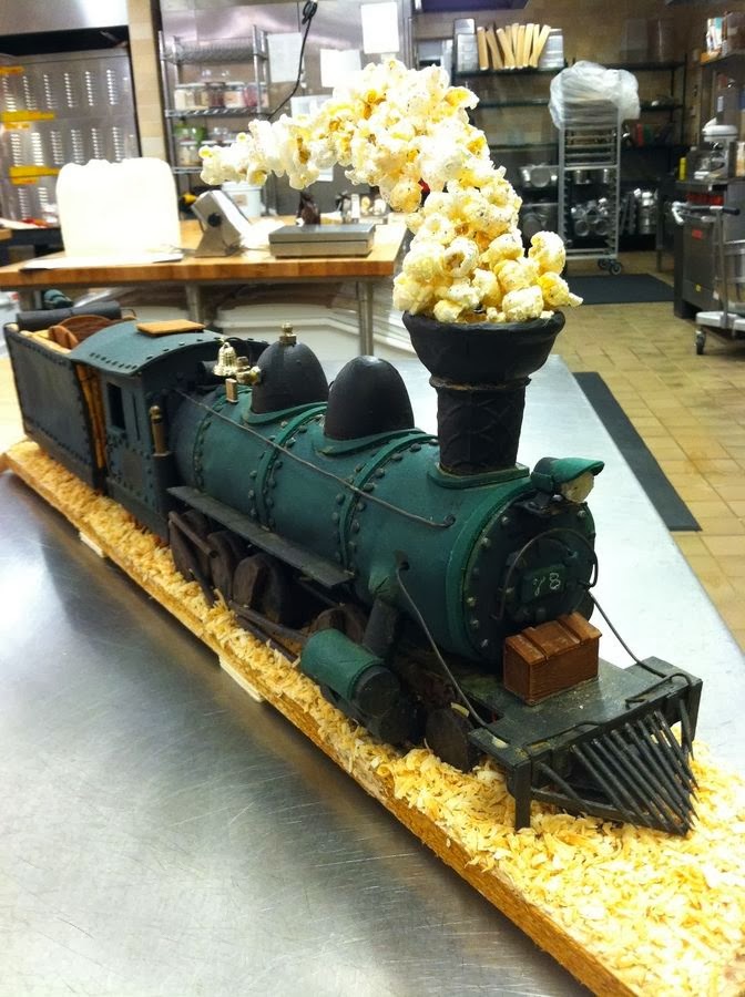 Just A Car Guy: Steam locomotive cake, with popcorn billowing from the ...
