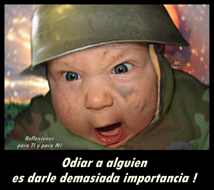 Reflexiones para TI y para MÍ: * Odiar a alguien es darle demasiada ...