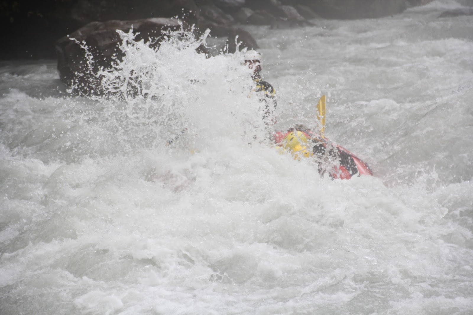 White Water Rafting In The Glacial River Of Interlaken, Switzerland