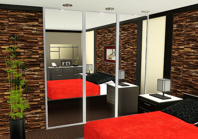 Corporation "SimsStroy": The Sims 3. Mirror wardrobe 3x3.