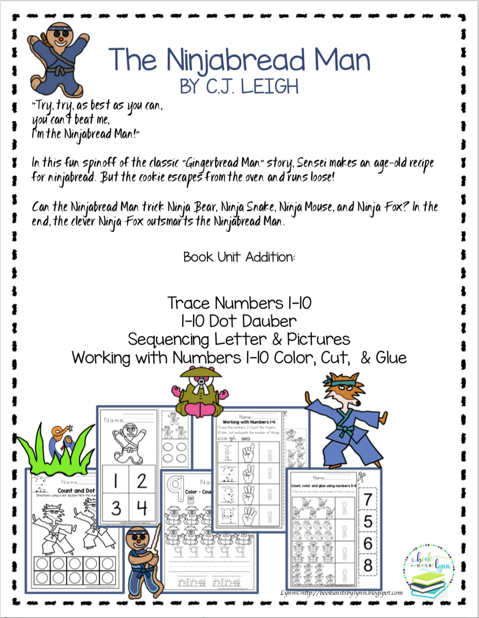 THE NINJA BREAD MAN ~ Book Units by Lynn