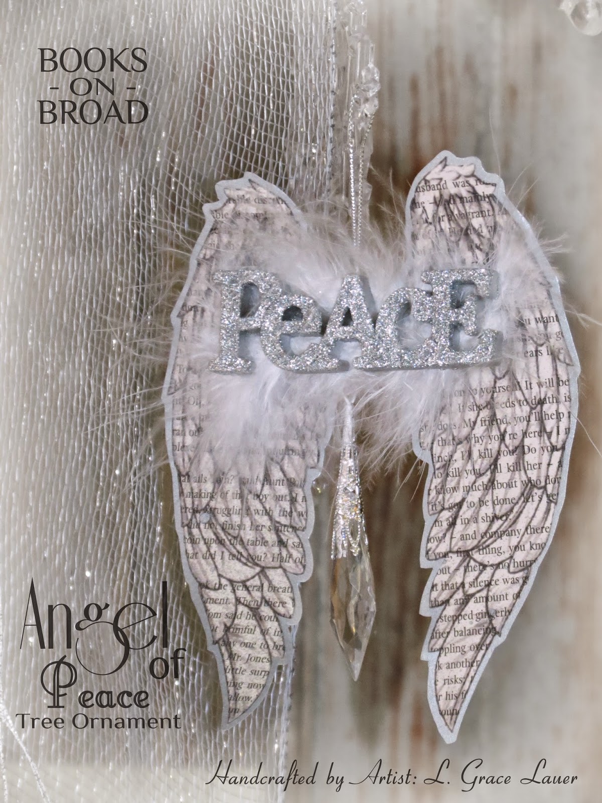 Uniquely Grace: Stunning Book Page Angel Wing Christmas Tree Ornaments ...