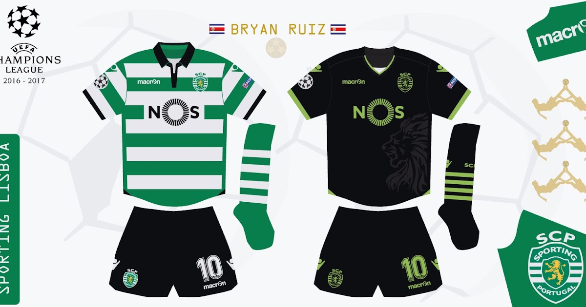 Design Futbol Kits: Sporting Lisboa 2016 - 2017 (Champions League)