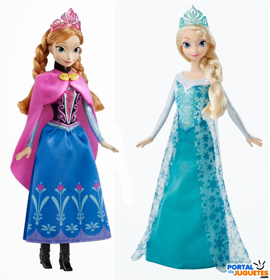 Muñecas Elsa y Anna purpurina de Frozen (Mattel) - Portal de Juguetes