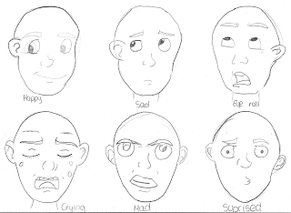 Geometry and Arts: 2017-18. Comic. Face expressions