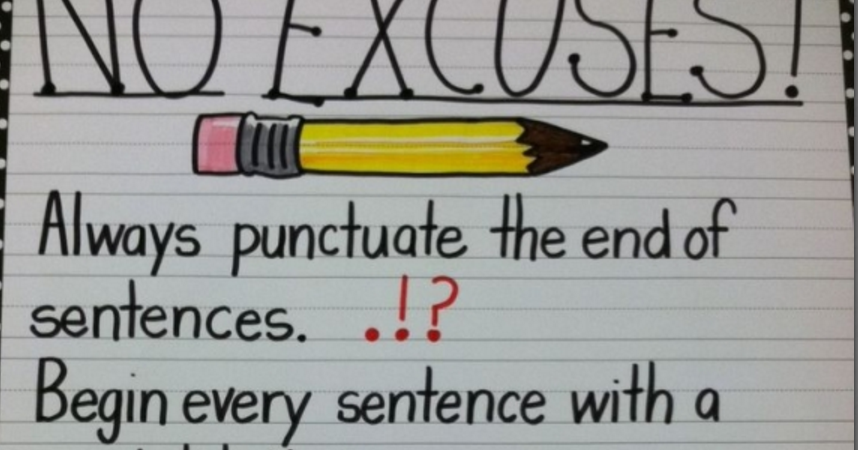 ELA Anchor Charts: No Excuses!