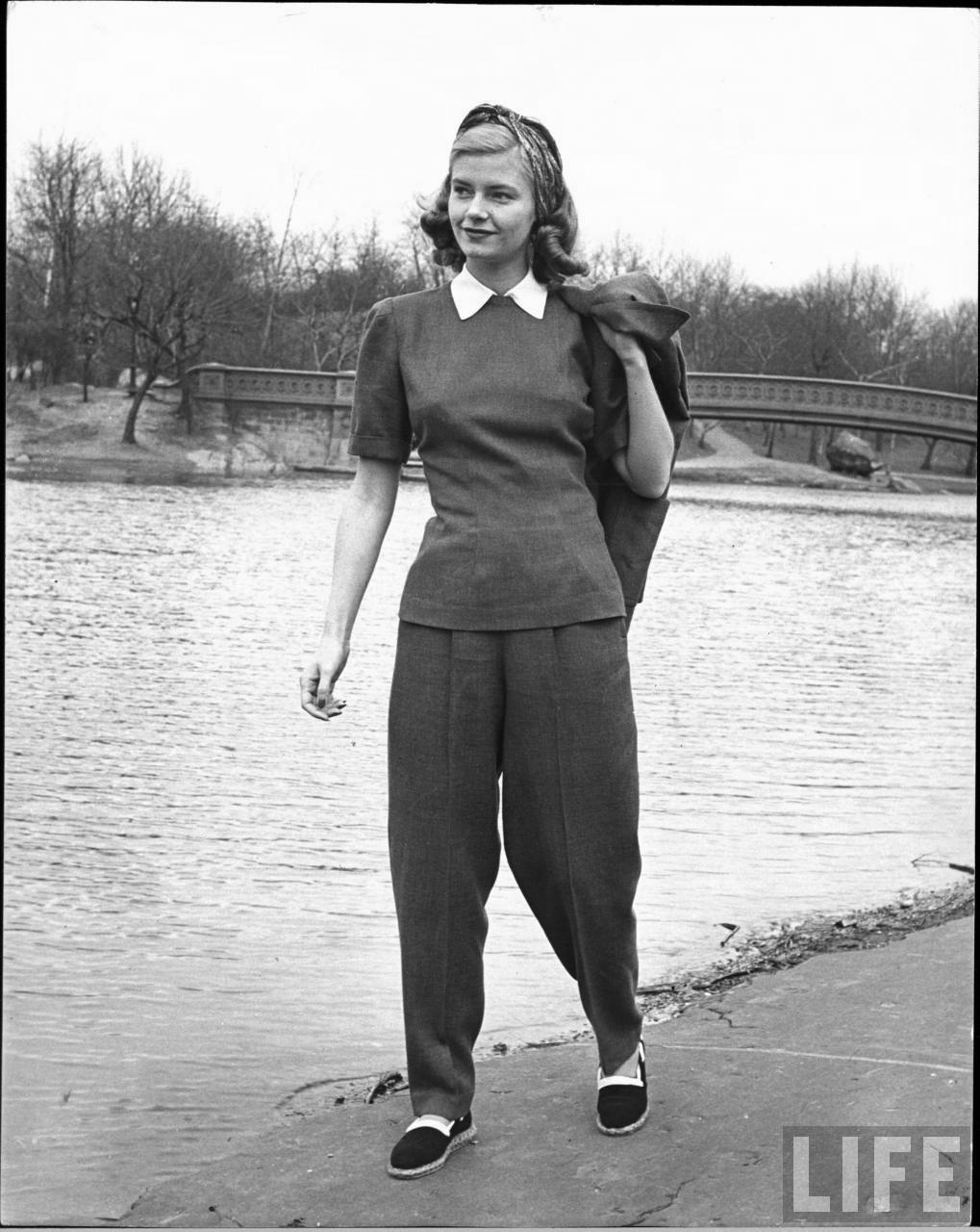 Vintage Photos of College Girls in Slacks in the 1940s ~ Vintage Everyday